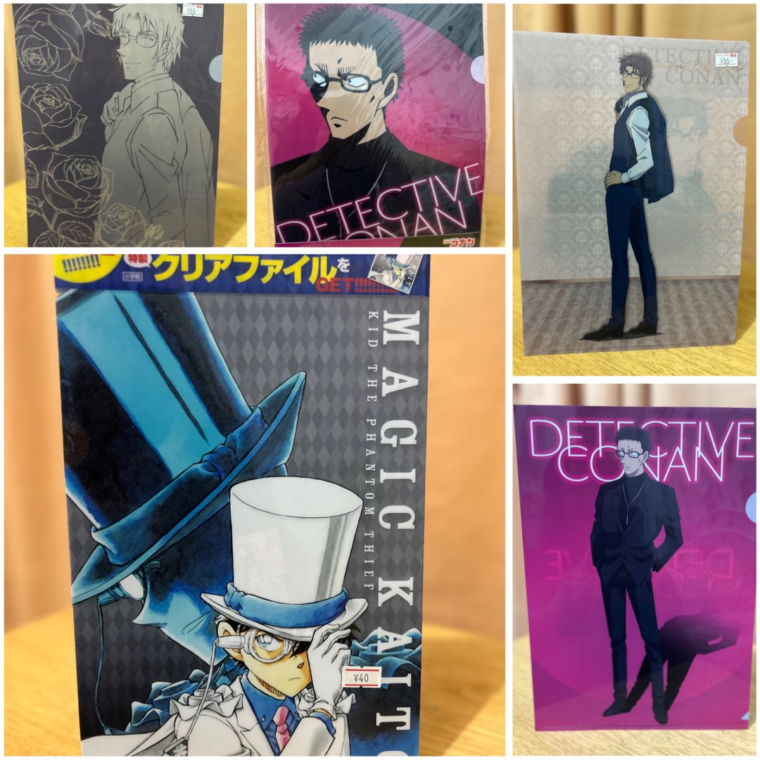 Detective Conan File Folder Set of 5, Hobbies & Toys, Stationary ...