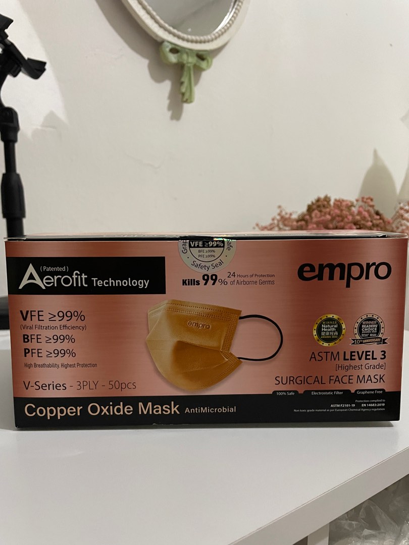 Empro surgical mask/Aerofit technology, Health & Nutrition, Face Masks ...