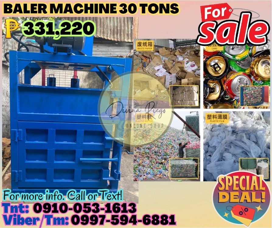 Garbage Press Hydraulic Baler Machine 30 Tons Pressure, Commercial ...