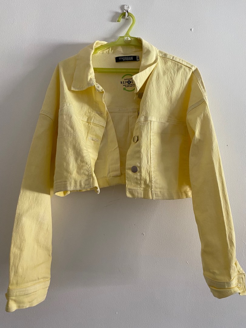 GTW Urban yellow denim jacket, Women's Fashion, Coats, Jackets and ...