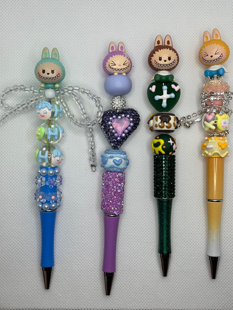 Handmade Popmart Labubu Pop Bean Pen, Hobbies & Toys, Toys & Games on ...