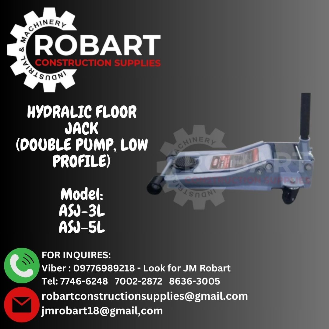 HYDRALIC FLOOR JACK (DOUBLE PUMP, LOW PROFILE), Commercial & Industrial ...