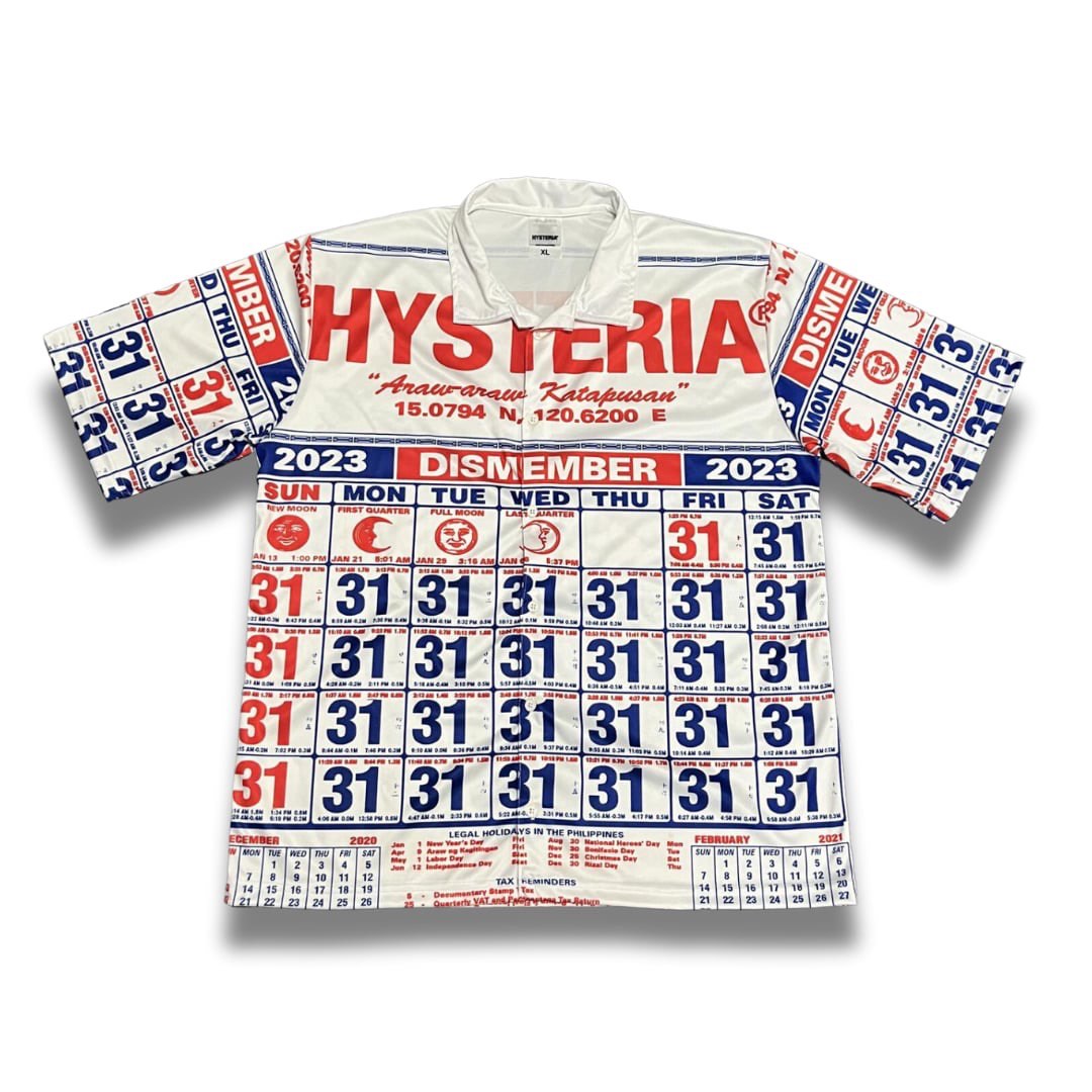 Hysteria Dismember Calendar Polo (limited), Men's Fashion, Tops & Sets ...