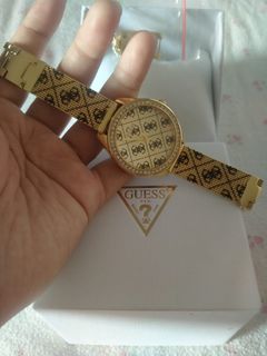 Jam Tangan Guess Baroque White Dial Original (With Original Box ...