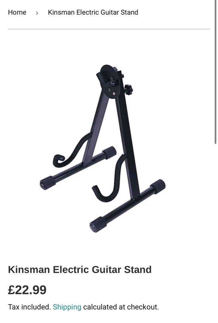 KINSMAN Heavy Duty Electric Guitar Stand, Hobbies & Toys, Music & Media ...