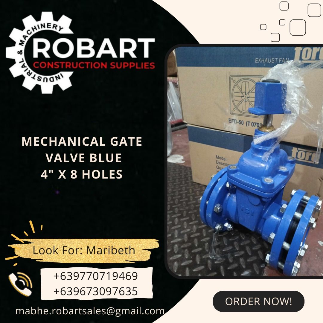 Mechanical Gate valve Blue 4" x 8 holes, Commercial & Industrial ...