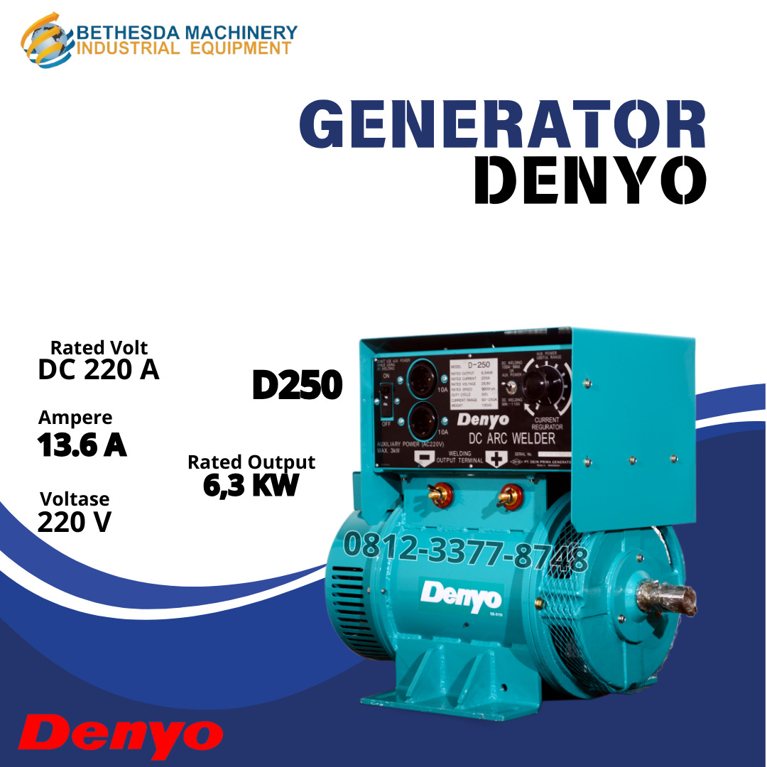 Mesin Las Denyo D250/3 DC 220 A Welding Denyo 1 Phase, Elektronik, Lainnya di Carousell