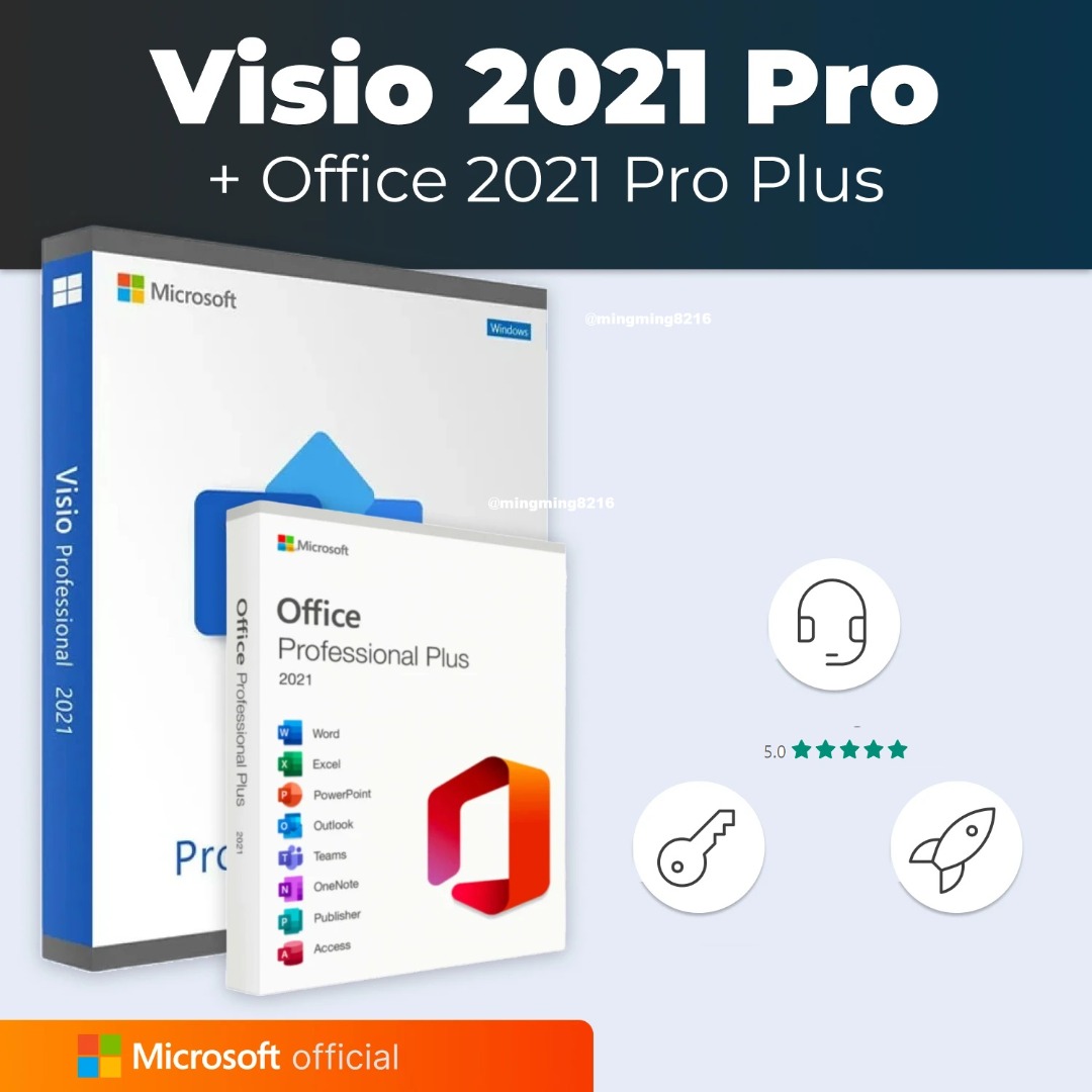 Microsoft office 2021 latest visio pro project pro 1pc lifetime ...