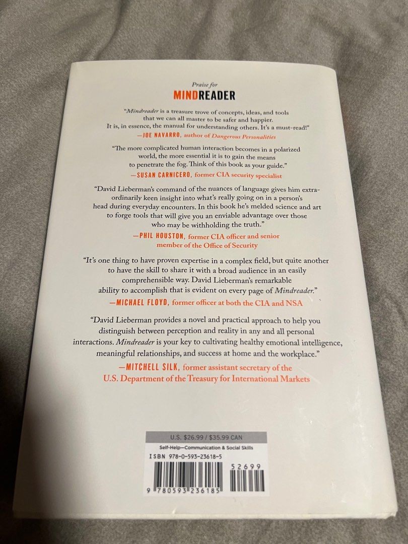 Mind Reader by David J Lieberman, Hobbies & Toys, Books & Magazines ...