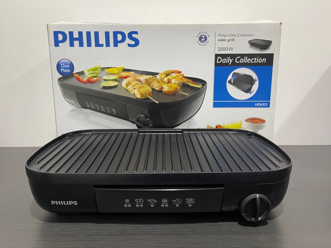 Philips Table Grill HD6321, TV & Home Appliances, Kitchen Appliances ...