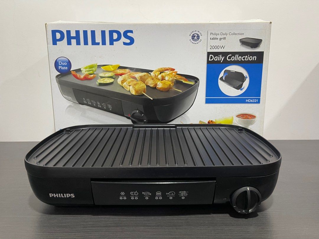 Philips Table Grill HD6321, TV & Home Appliances, Kitchen Appliances ...