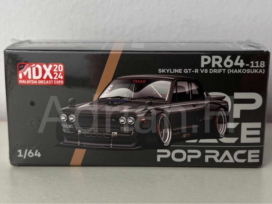 Pop Race Nissan Skyline GT-R V8 Drift (Hakosuka/Hako) Chrome Black MDX ...