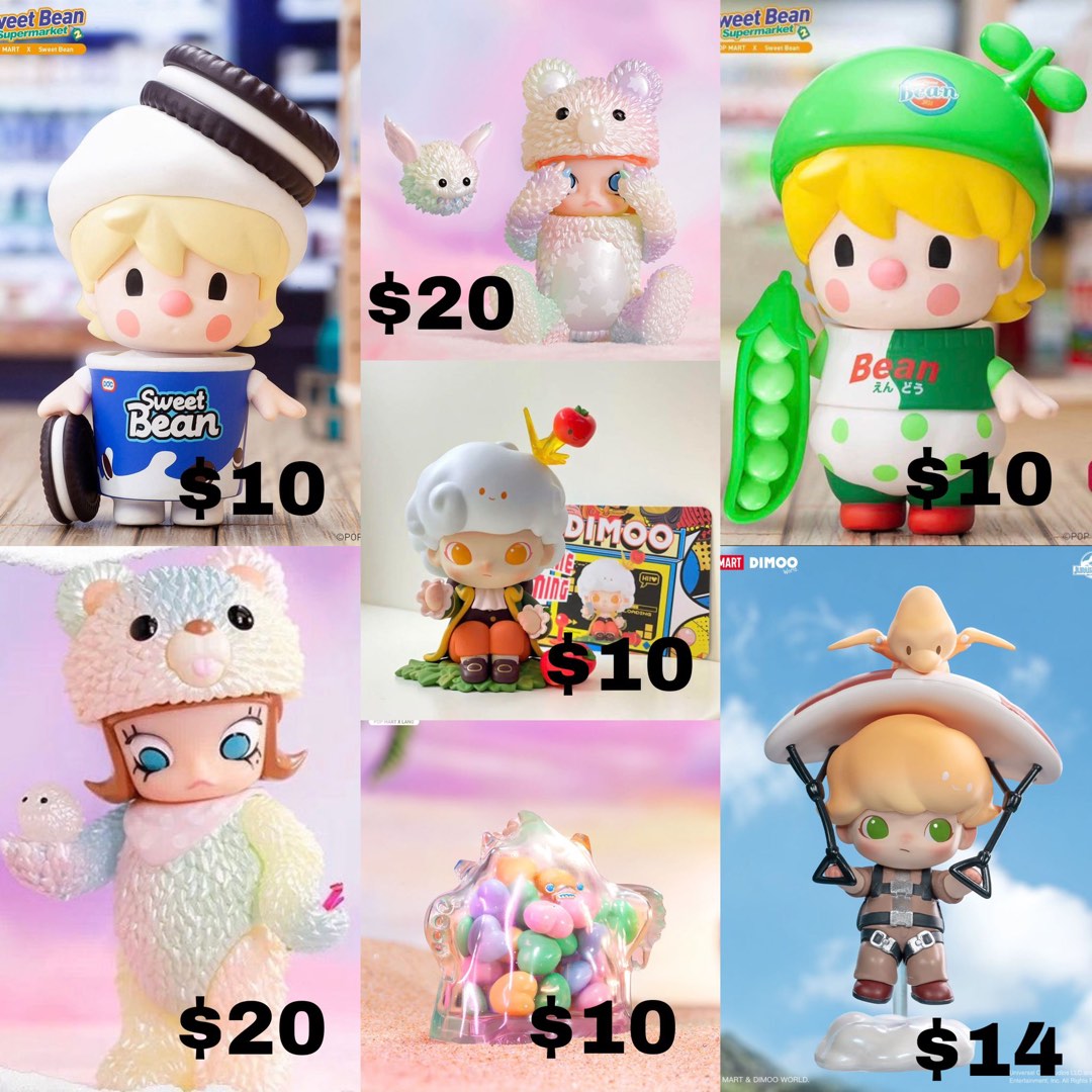POPMART Figurine DIMOO / MOLLY / SKULLPANDA / SWEETBEAN / YUKI, Hobbies ...