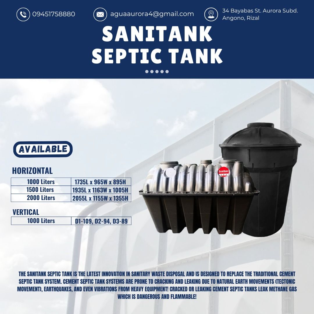 SANITANK SEPTIC TANK, Furniture & Home Living, Gardening, Hose and ...