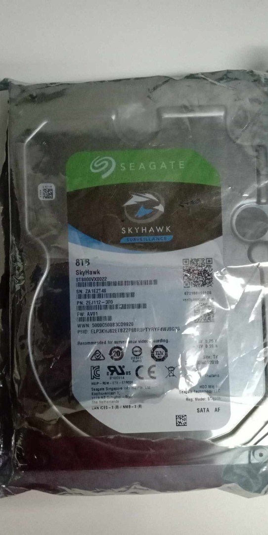 SEAGATE SKYHAWK 8TB HARD DRIVE (ST8000VX0022) SURVEILLANCE, Computers ...