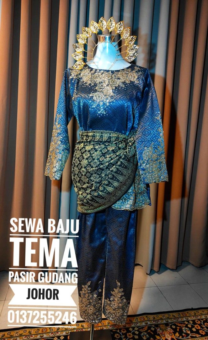 Sewa Baju Tradisional Songket Puteri Perak Tun Teja Srikandi Pasir Gudang Johor, Women's Fashion ...