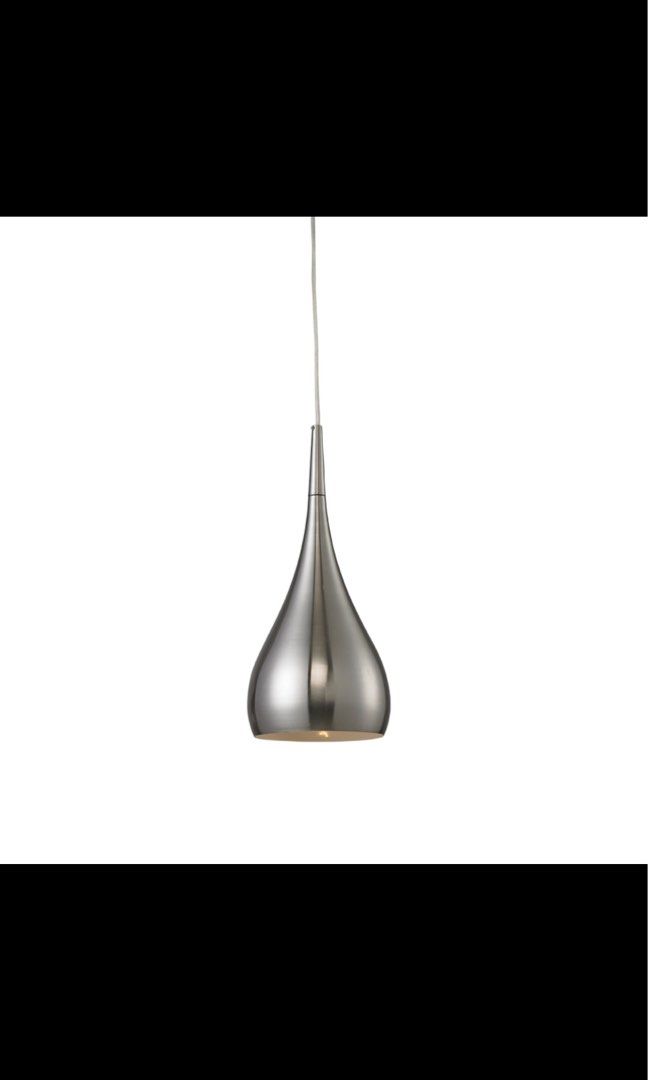 Silver pendant light, Furniture & Home Living, Lighting & Fans ...
