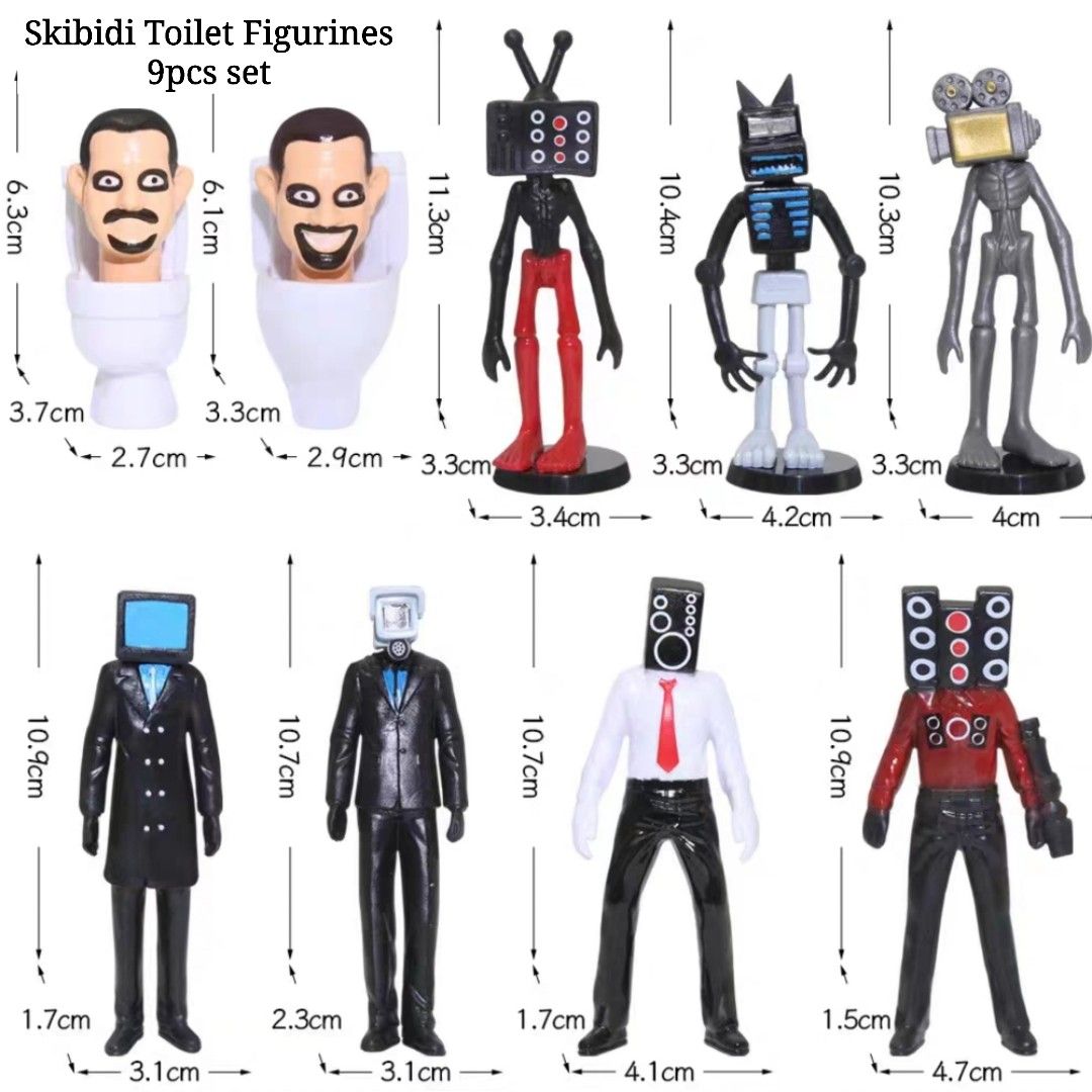 Skibidi Toilet Figurines Cake Topper, Furniture & Home Living ...