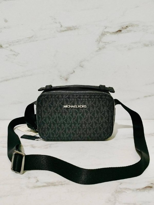 Tas MICHAEL KORS Cooper Micro Map Bag Signature Black, Barang Mewah ...