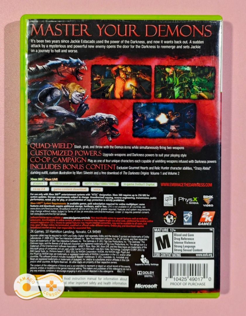 The Darkness II - [XBOX 360 Game] [NTSC - ENGLISH Language], Video ...
