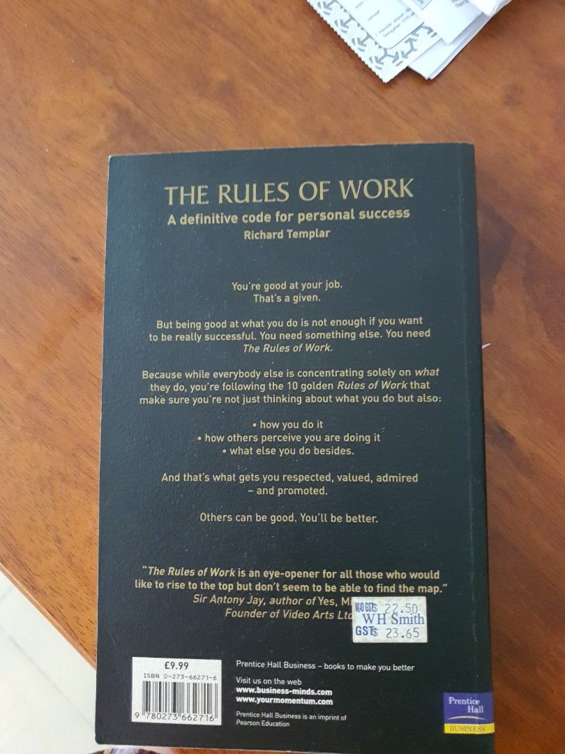 The Rules of Work, Hobbies & Toys, Books & Magazines, Textbooks on ...