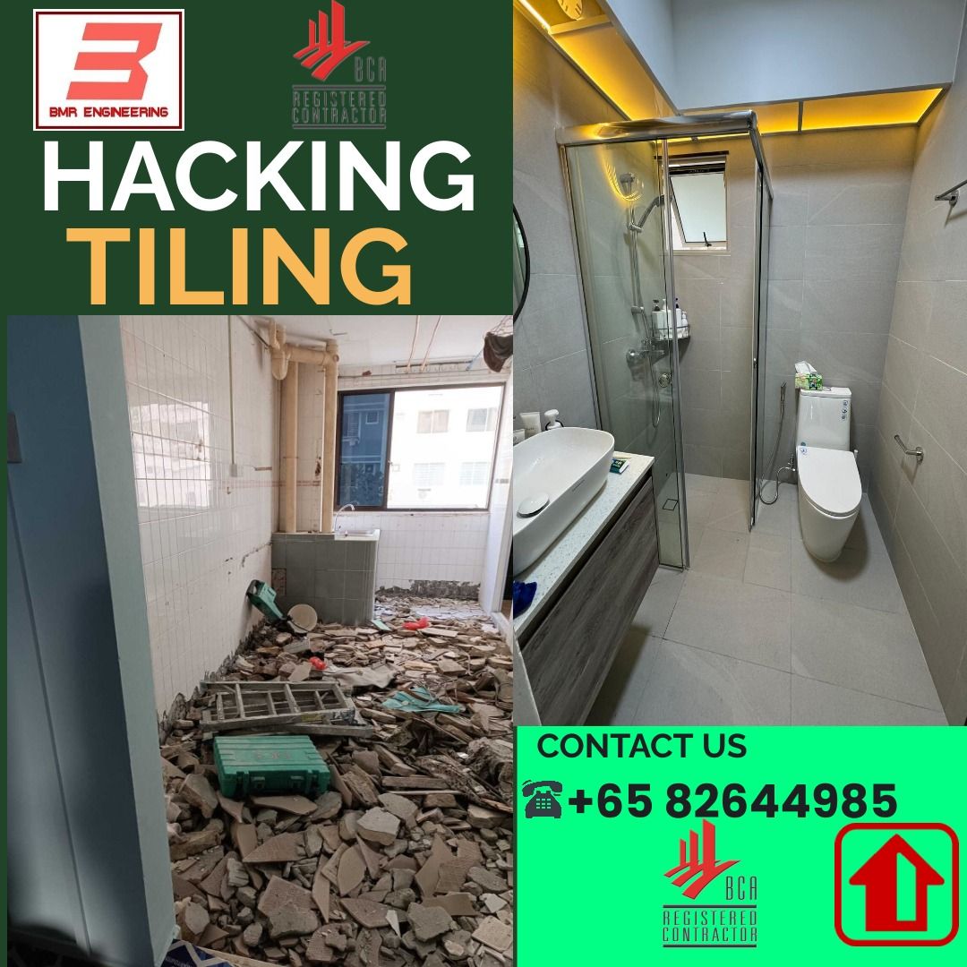 Tiling, Hacking, Plumbing, Electrical, Vinyl, painting, Plastering ...