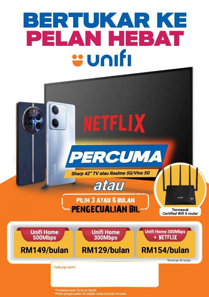 Unifi home rumah internet daftar pasang register installation, TV & Home Appliances, TV ...