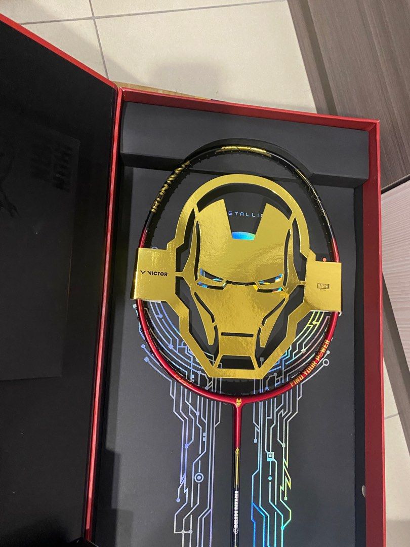 VICTOR MARVEL IRON MAN METALLIC GB D Badminton Racket MA-IRON MAN ...