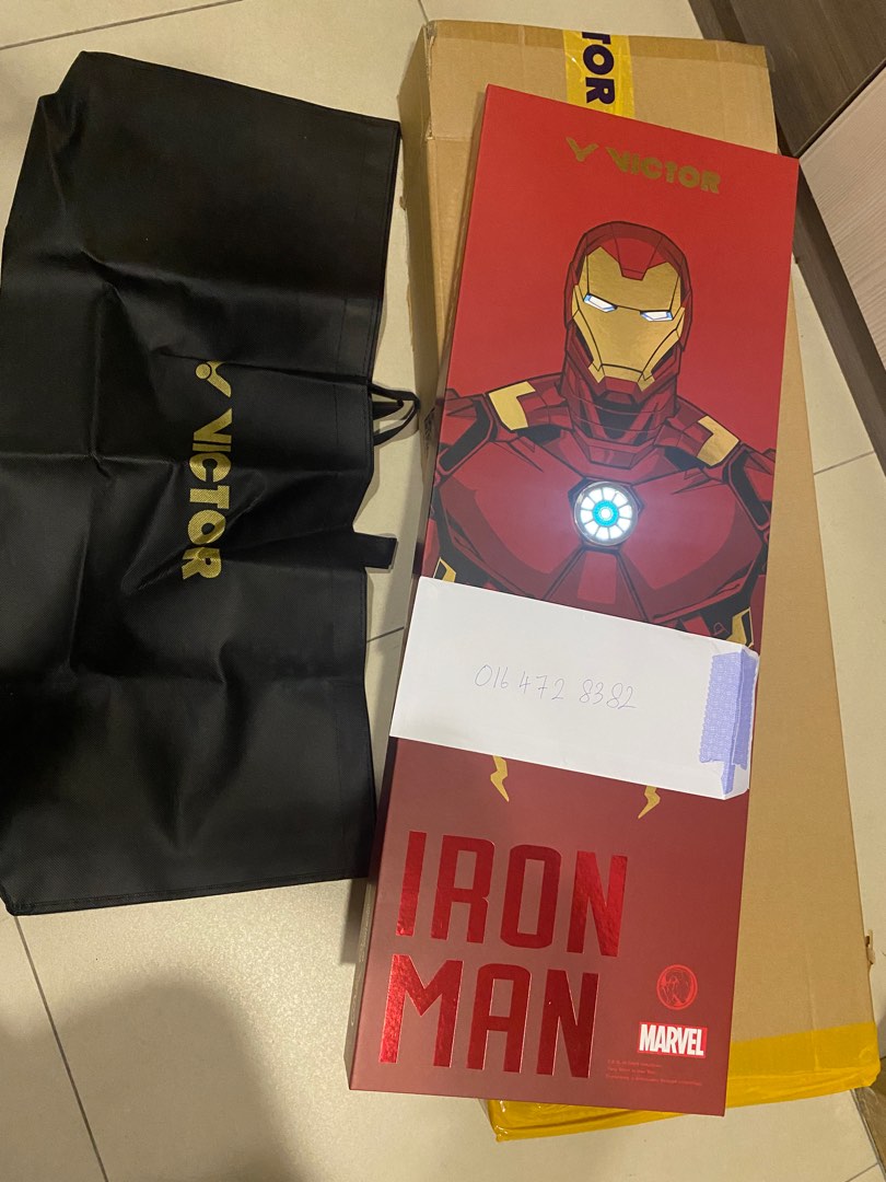VICTOR MARVEL IRON MAN METALLIC GB D Badminton Racket MA-IRON MAN ...
