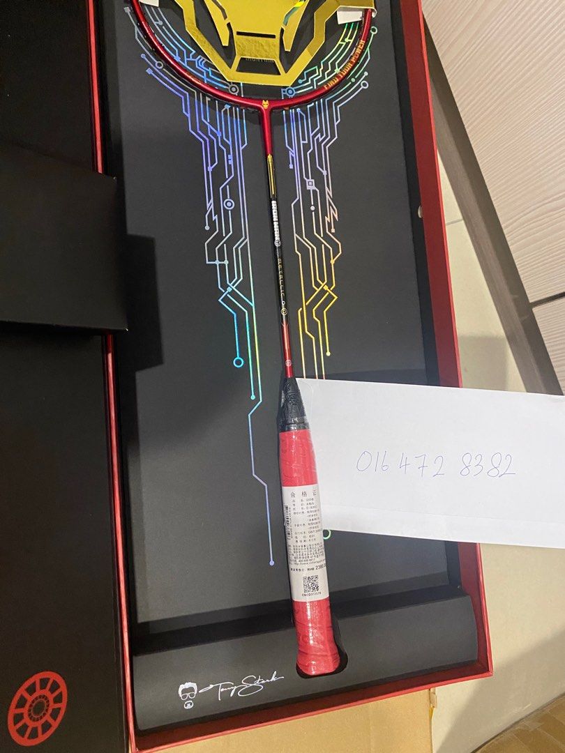VICTOR MARVEL IRON MAN METALLIC GB D Badminton Racket MA-IRON MAN ...