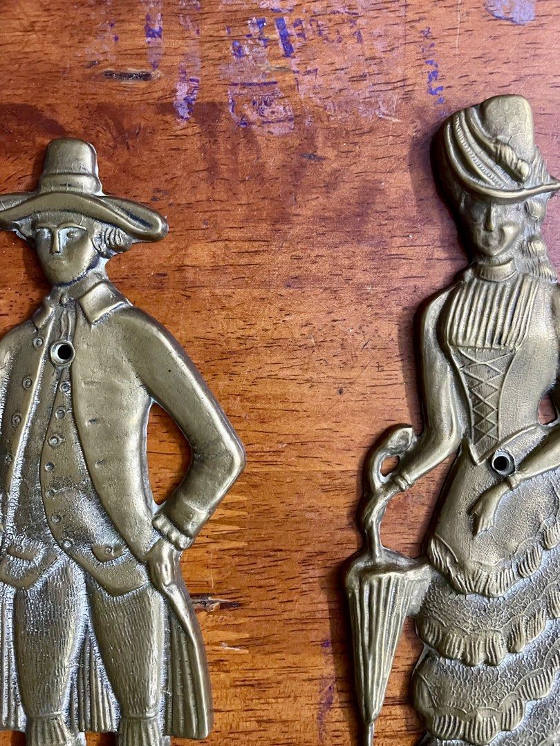 Vintage English Pair Solid Brass Victorian Style For Ladies / Gents ...