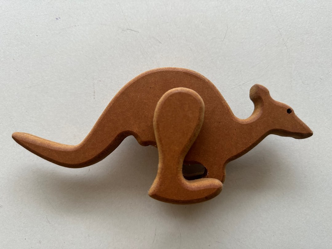 Wooden kangaroo toy from Sydney, Hobbies & Toys, Toys & Games on Carousell