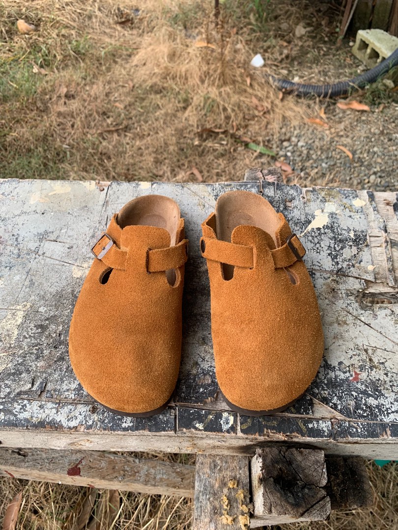 BIRKENSTOCK SUEDE BOSTON MINK CLOGS, Men's Fashion, Footwear, Slippers ...