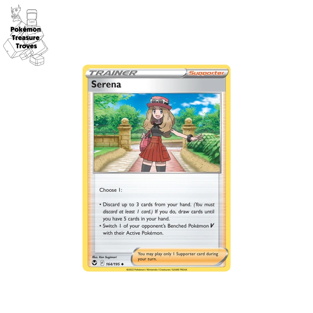 [$0.50] Pokemon Silver Tempest Trainer Serena Card, Hobbies & Toys, Toys & Games on Carousell