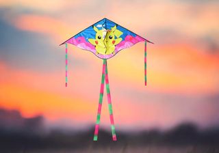 1.2m Rainbow Pikachu Flying Kite, Hobbies & Toys, Toys & Games on Carousell