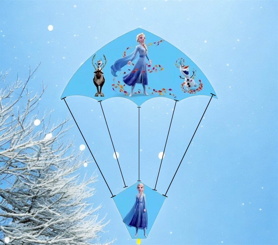 1.5m Elsa Princess Parachute Kite, Hobbies & Toys, Toys & Games on ...