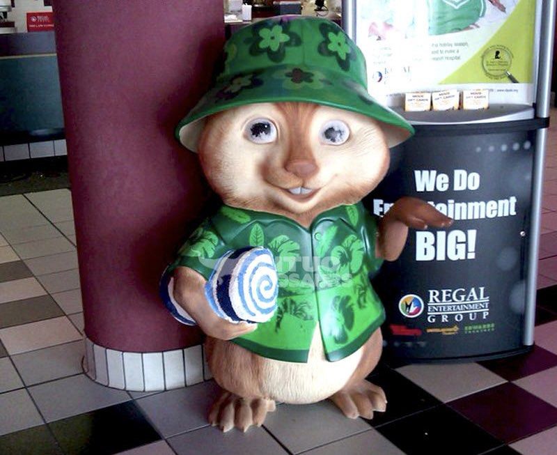165cm Life Size Alvin and the Chipmunks Statue Cartoon Theodore Simon ...