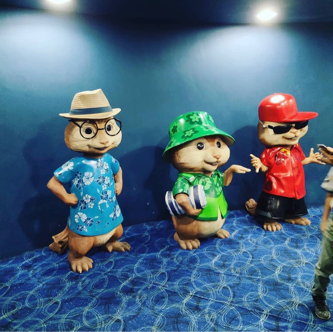 165cm Life Size Alvin and the Chipmunks Statue Cartoon Theodore Simon ...