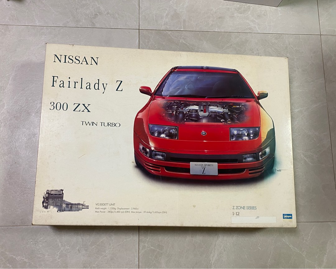 中古原裝絕版 Hasegawa Nissan Fairlady Z 300 ZX 1/12 模型, 興趣及遊戲, 玩具 & 遊戲類 - Carousell