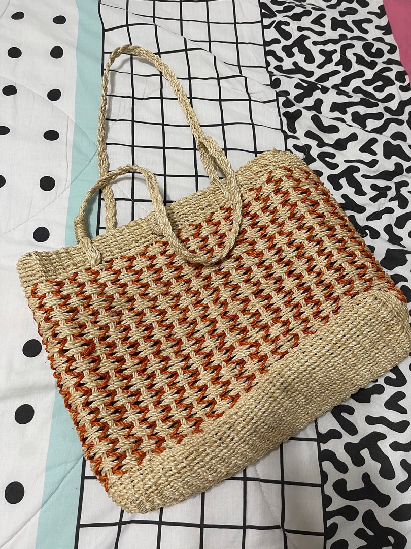 Abaca beach bag, Women's Fashion, Bags & Wallets, Beach Bags on Carousell