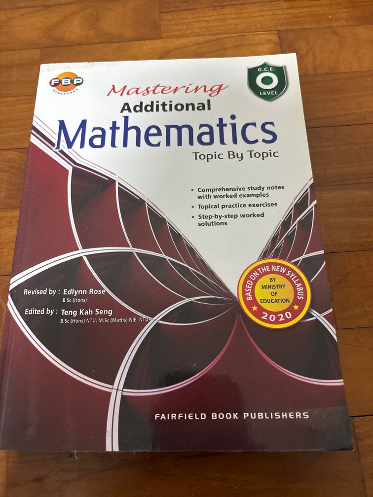 Additional maths workbook - O levels, IGCSE - FBP, Hobbies & Toys, Books & Magazines, Assessment ...