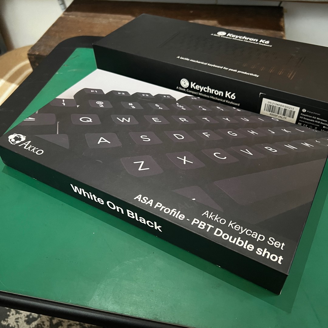 Akko ASA Profile - PBT Double Shot White On Black Keycap Set, Computers ...