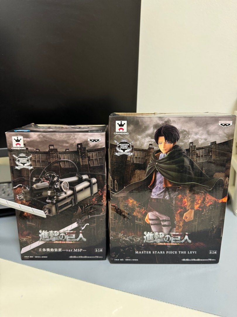 aot attack on titan master stars piece levi ackerman figure & ODM gear ...