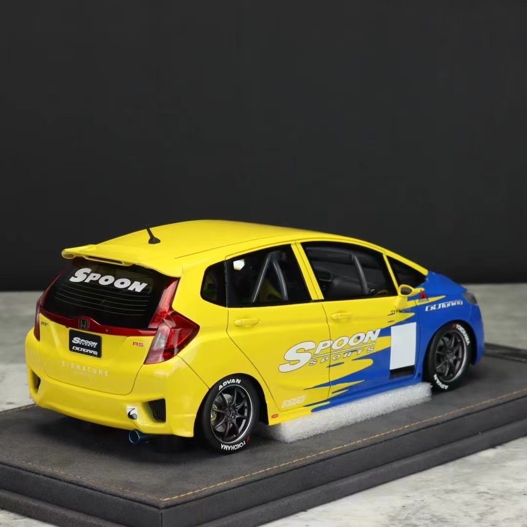 Ares Model 1:18 Honda Spoon Sports Fit GK5 Yellow/Blue, Hobbies & Toys ...