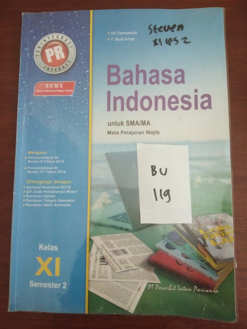 BAHASA INDONESIA UNTUK SMA/MA KELAS XI SEMESTER 2(BU119), Buku & Alat ...