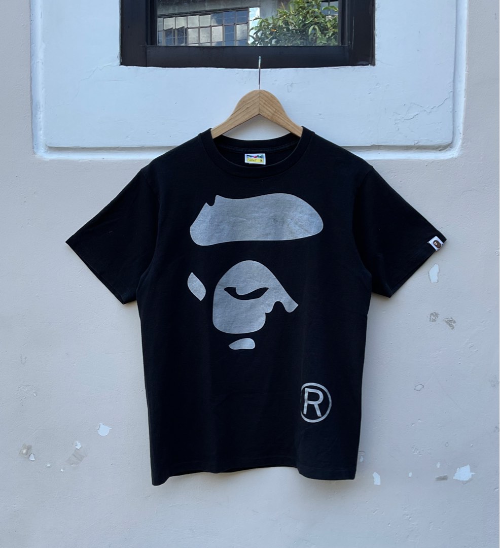 BAPE BIG FACE LOGO SHIRT, Men's Fashion, Tops & Sets, Tshirts & Polo ...