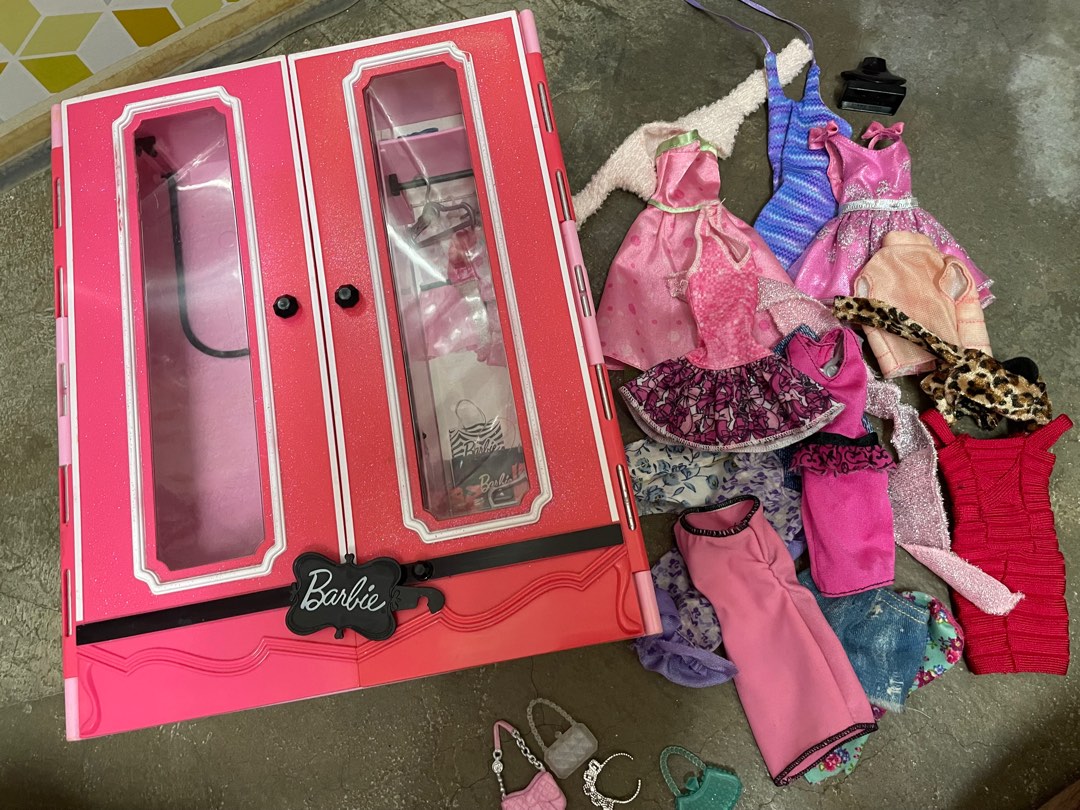 barbie wardrobe and clothes set, Hobbies & Toys, Toys & Games on Carousell