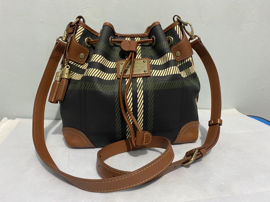 Beanpole Bucket Bag - Plaid Design, Women's Fashion, Bags & Wallets ...