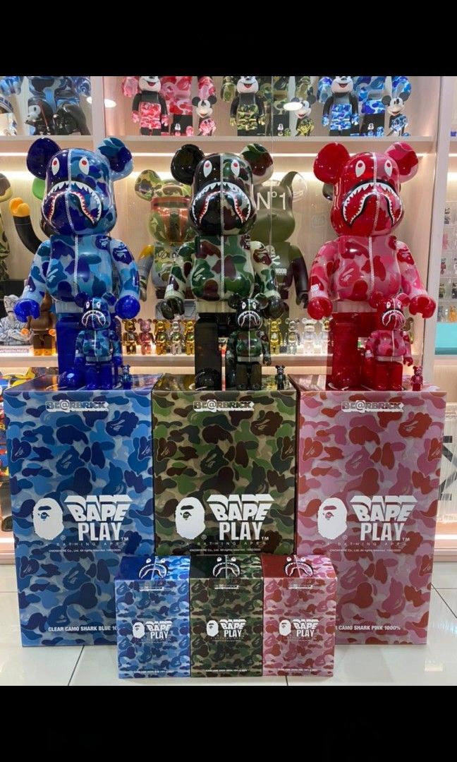Bearbrick Bape ABC Camo "Clear", Hobbies & Toys, Toys & Games on Carousell
