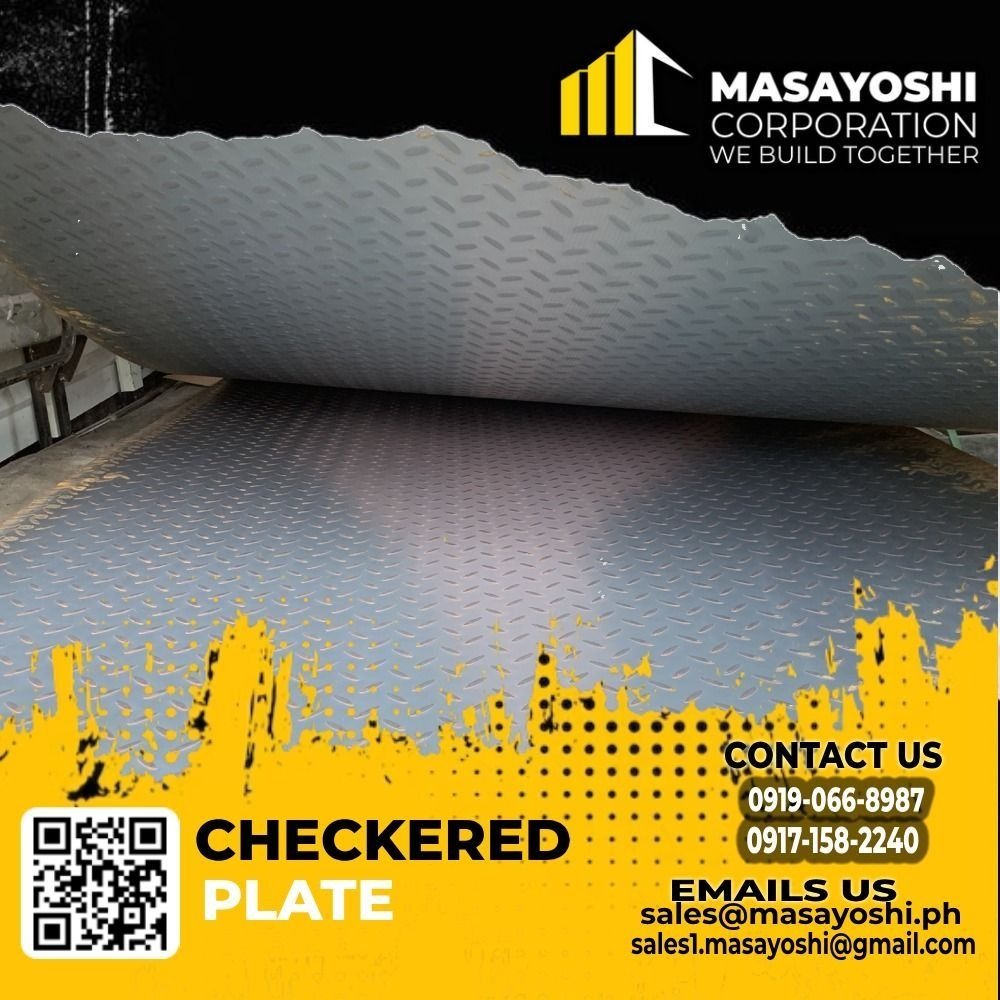BI Checkered Plate 4x8ft x 6mm,MS Plate, Anchor Bolt, Channel Bar ...
